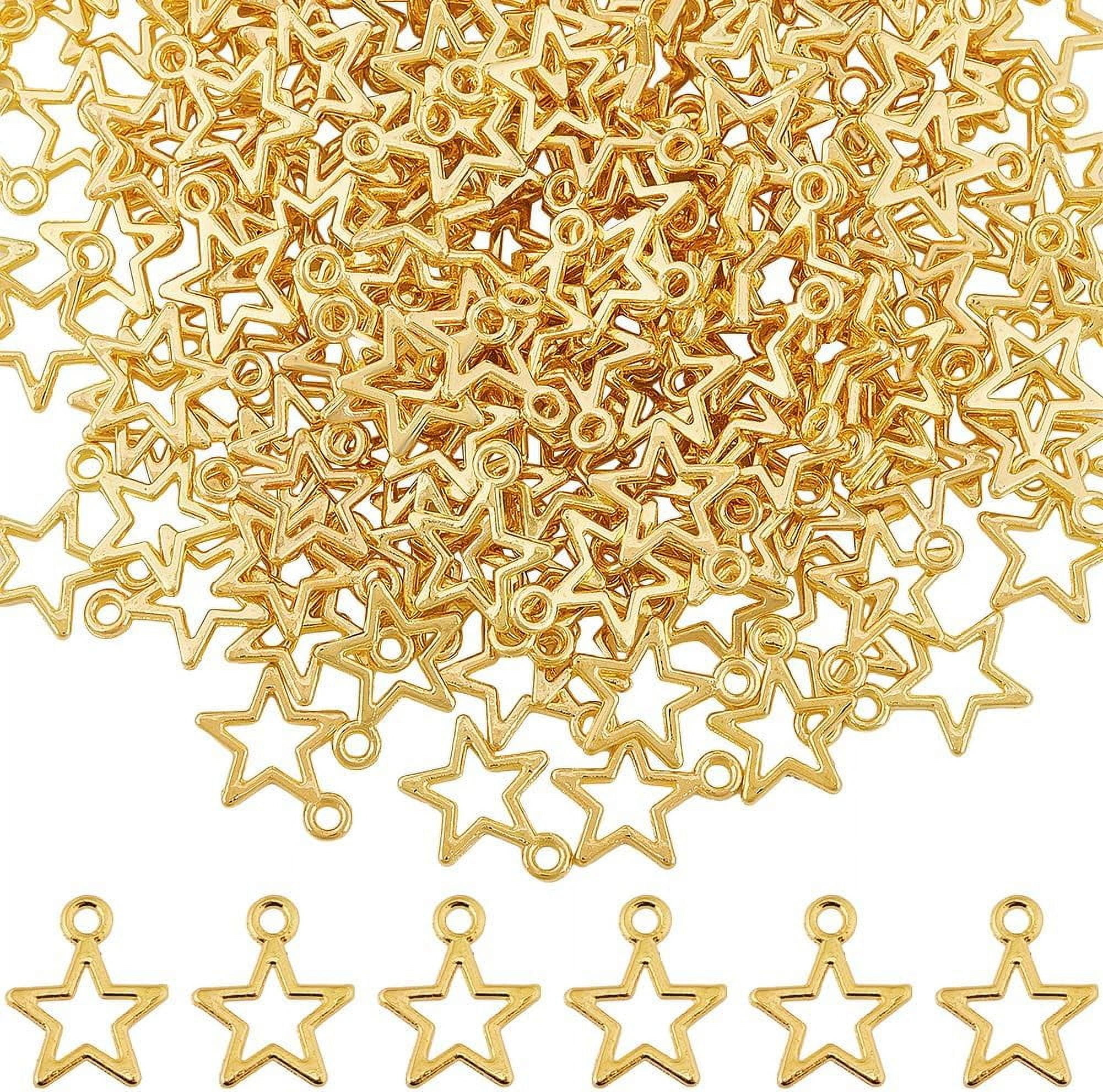 200Pcs Mini Gold Star Charms Bulk Alloy Tibetan Style for Jewelry ...