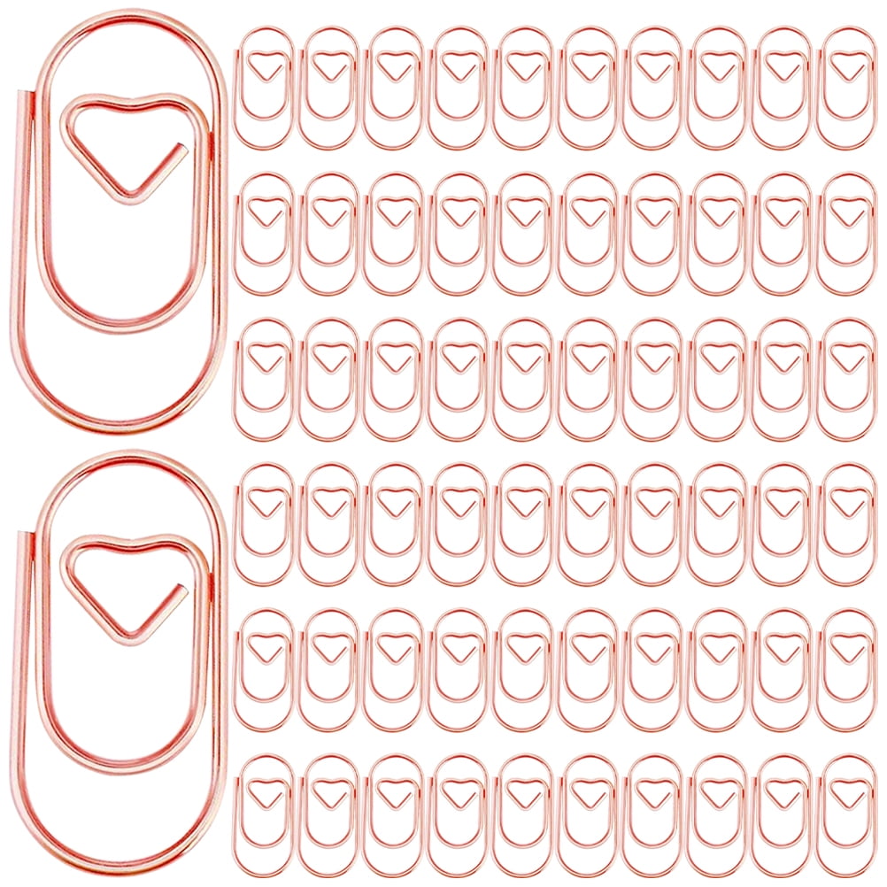 200 Pcs Metal Paper Clip Financial Information 4-word Retro Mini Love ...