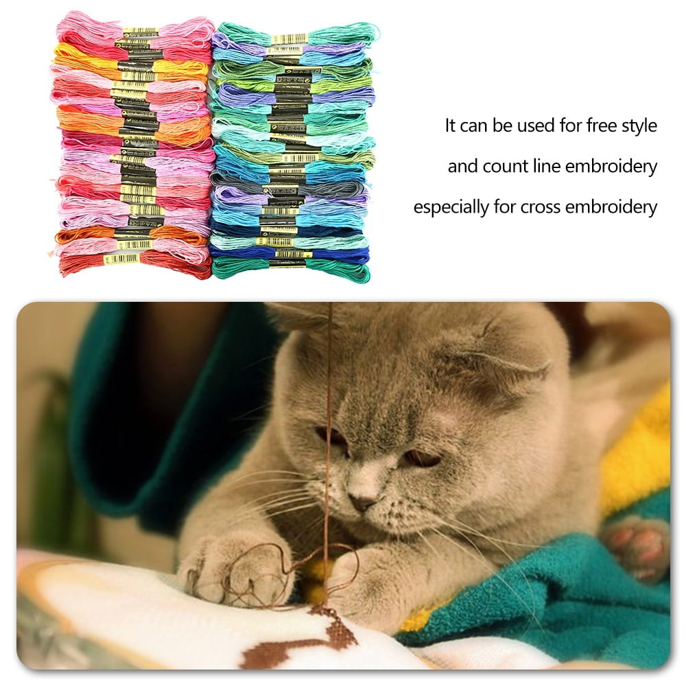 200Pcs Multi-color Embroidery Thread Cross Stitch Cotton Embroidery ...