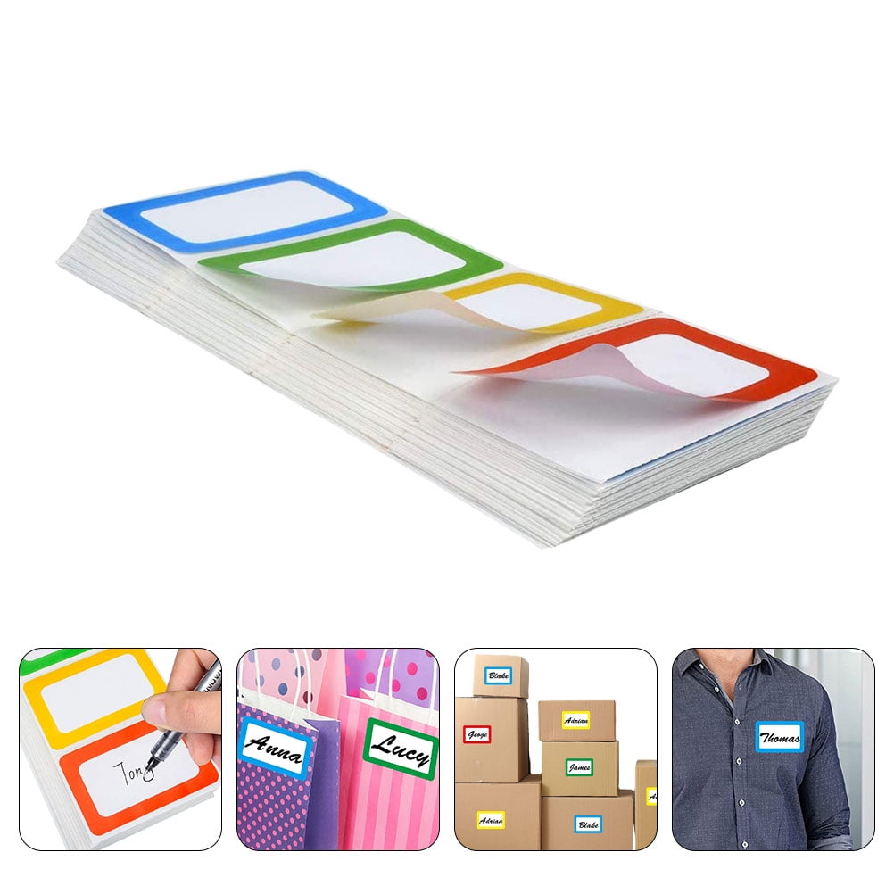 200Pcs Name Label Tags Colors Name Tags Self-adhesive Category Tags ...