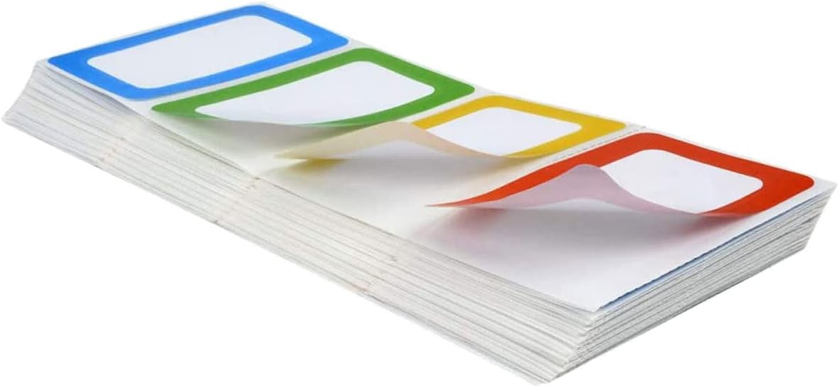 200Pcs Name Tag Stickers Writable Name Tags Self-Adhesive Labels ...