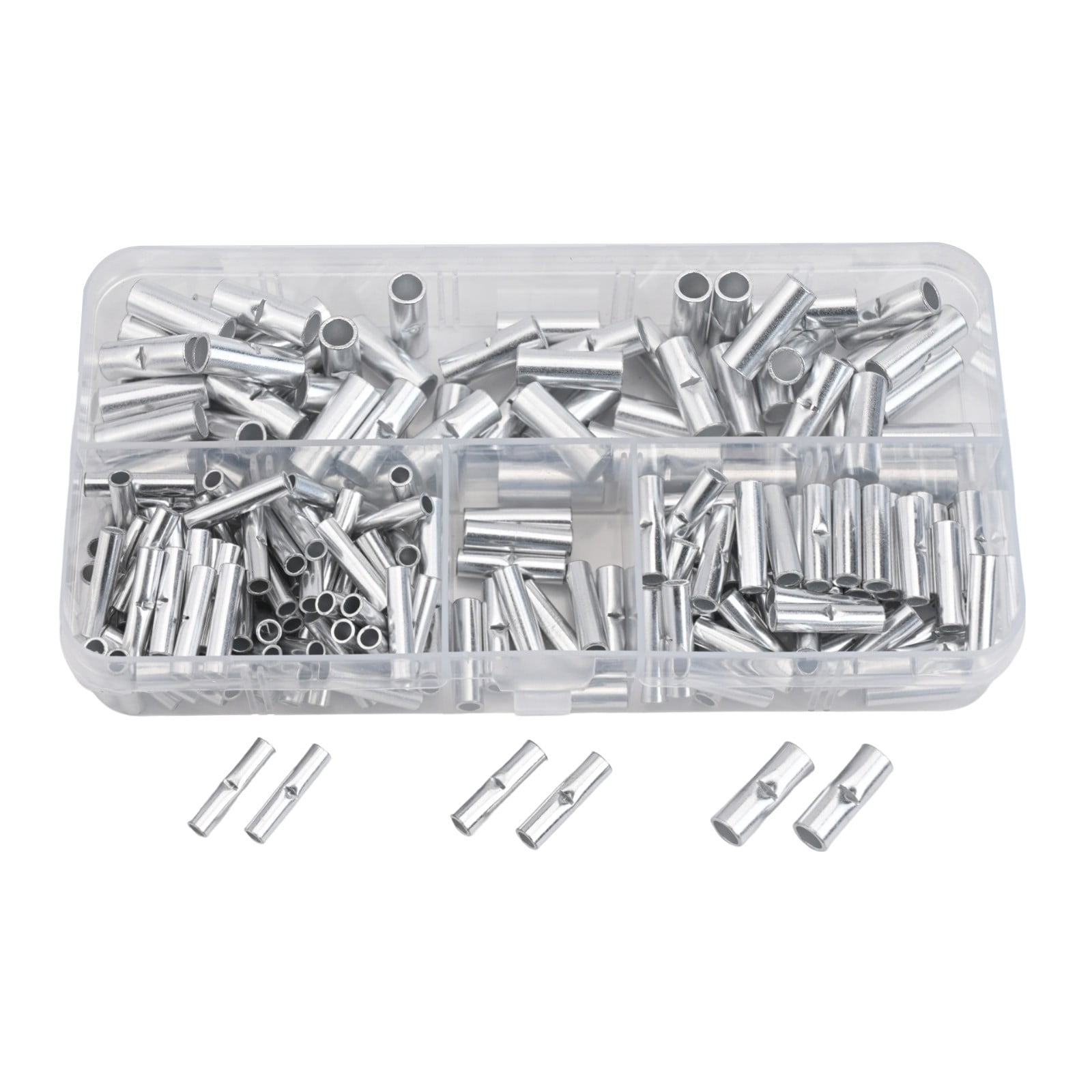 200Pcs Non Insulated Butt Connectors Wire Butt Connector Auto Diy Wire ...