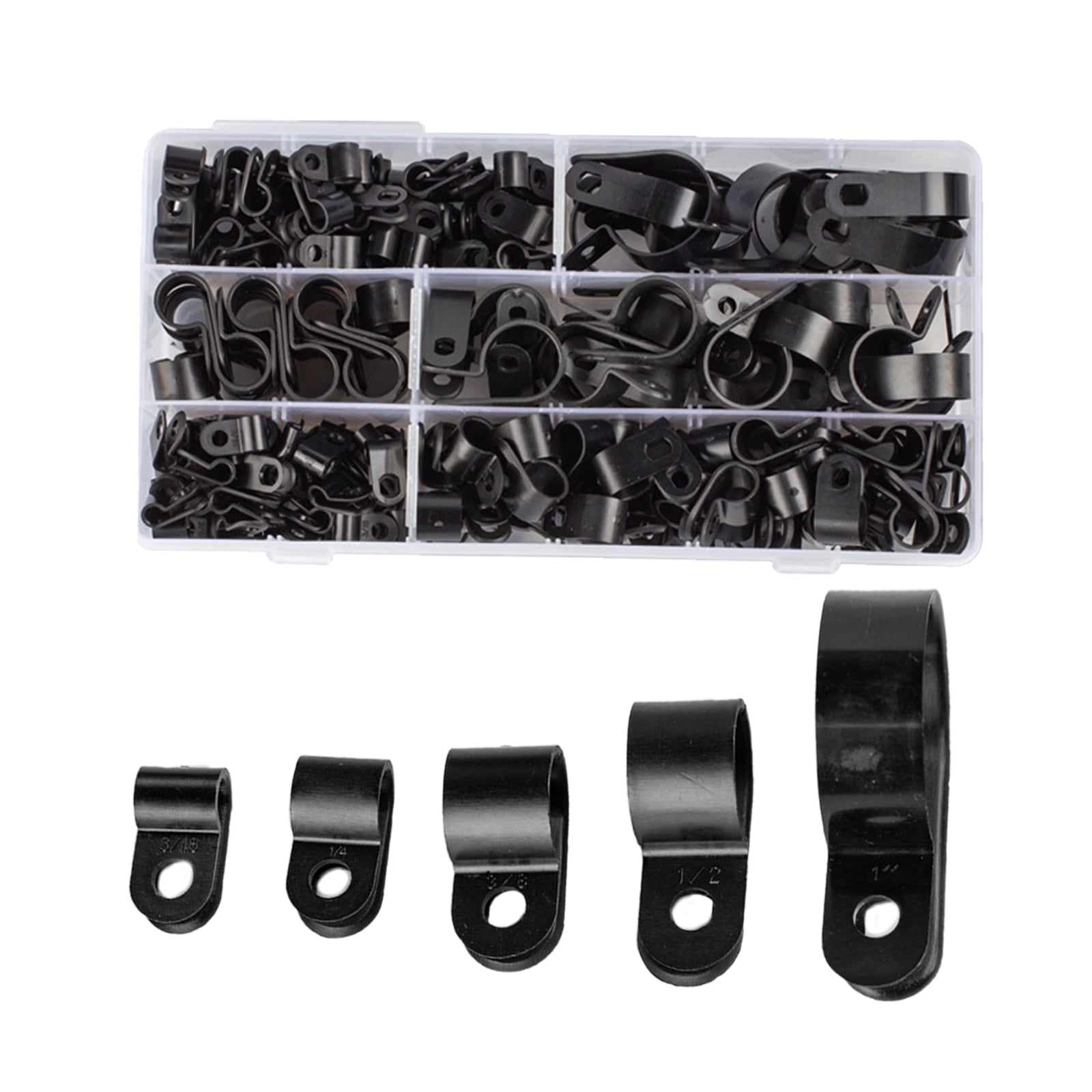 200Pcs Nylon Cable Clamp Line Fastener Clip Small Nylon Management Wire ...