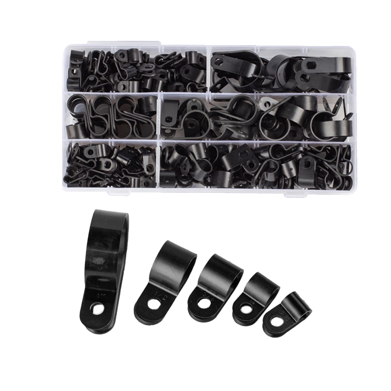 200Pcs Nylon Cable Clamp Thickening Cable Management Clip Mounting Cord ...