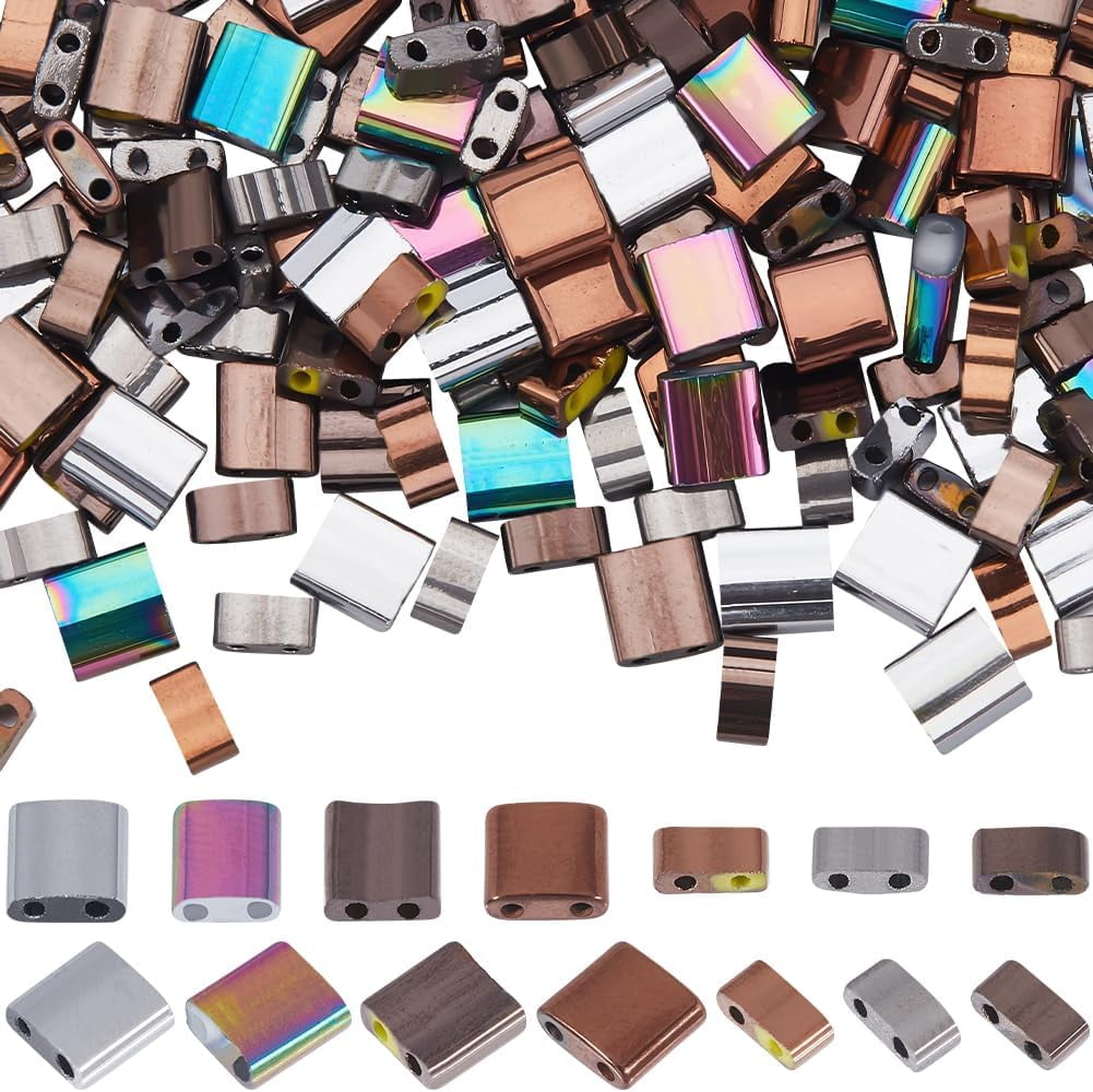 200Pcs Opaque Seed Beads Tile Beads Half Tile Beads Glass Seed Beads ...