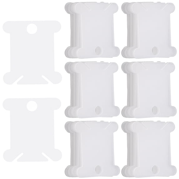 200Pcs PVC Plastic Thread Winding Boards Floss Bobbins for for Stitch ...