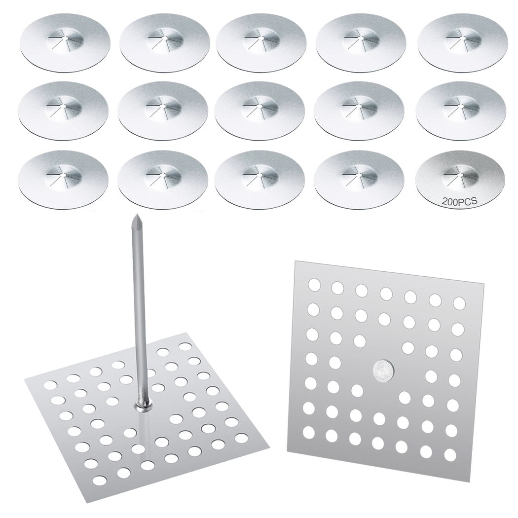 200Pcs Perforated Insulation Pins, 2-1/2 Inch Insulating Nails and 1.5 ...