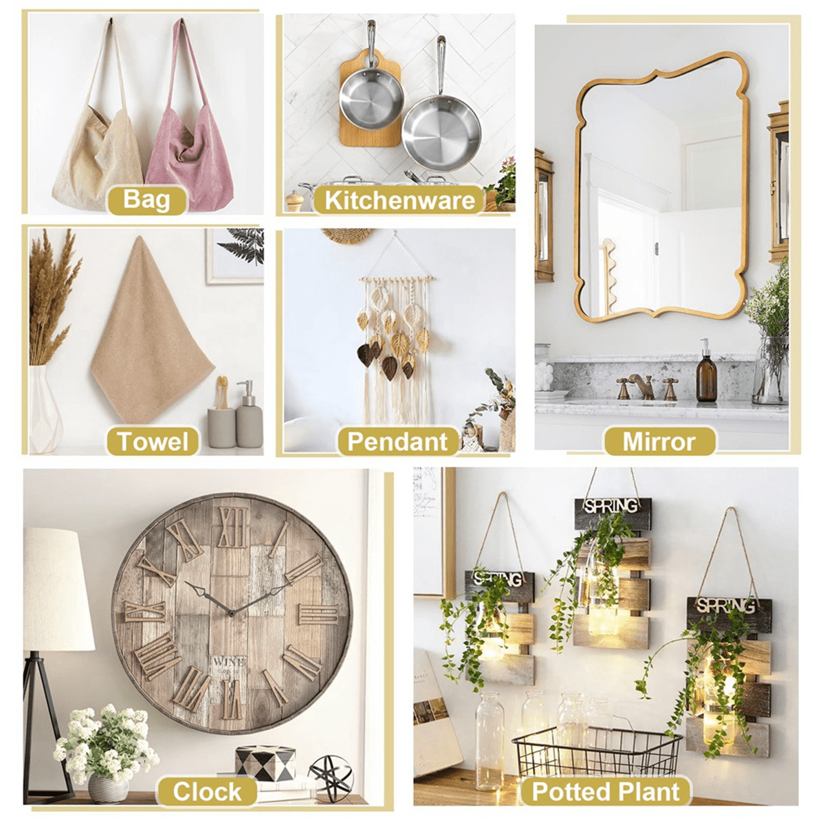 200Pcs Picture Hanging Nails 4 Sizes Wall Nails for Picture - Walmart.com