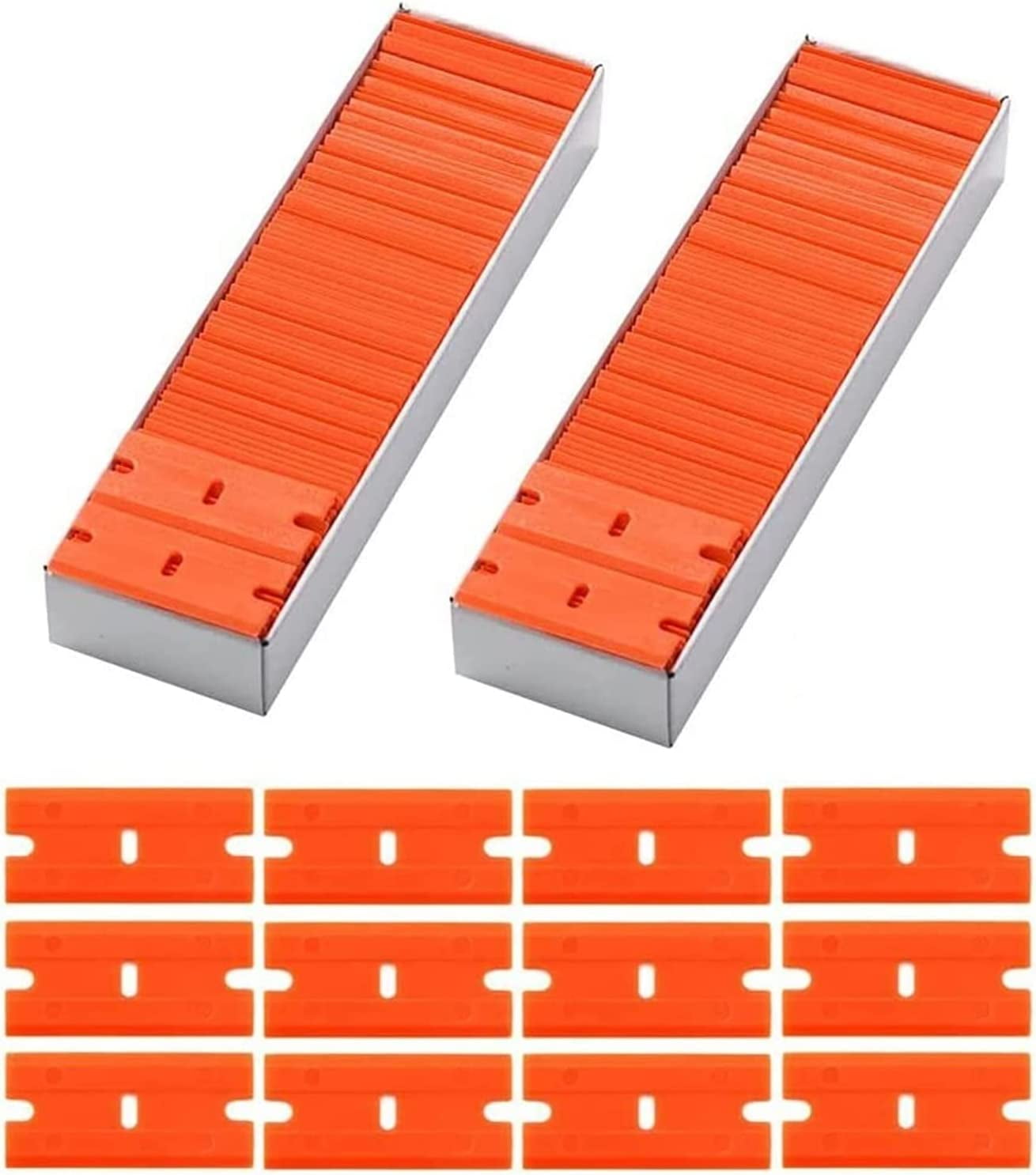 200Pcs Plastic Razor Blades Wall Paper Scraper Paint Scraper Glass ...