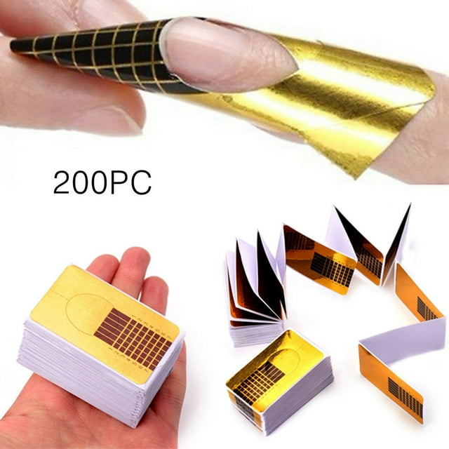 200Pcs Professional Nail Forms Acrylic Nails Gel Nails Extension Nail ...