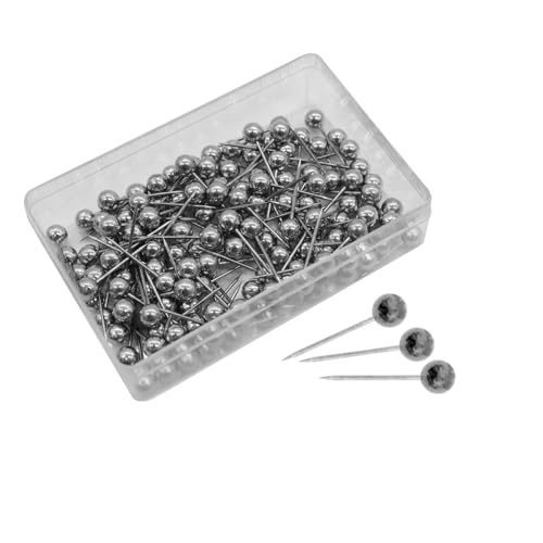 200Pcs Push Nails, Round Head Map Nails, Steel Tip Thumbtack for World ...