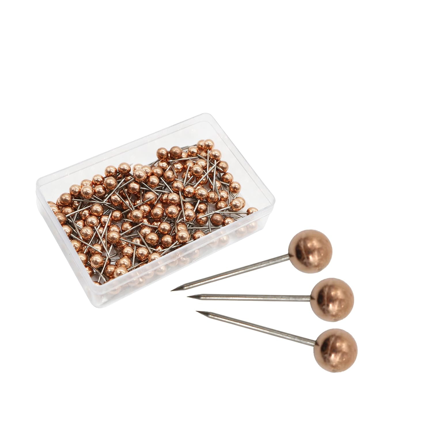 200Pcs Push Nails, Round Head Map Nails, Steel Tip Thumbtack for World ...