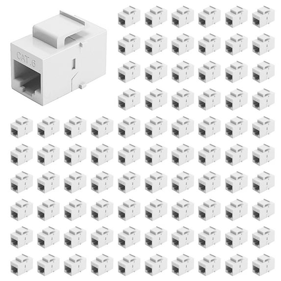 200Pcs RJ45 Connector Jack Cat6 Extension Coupler Ethernet Network LAN ...