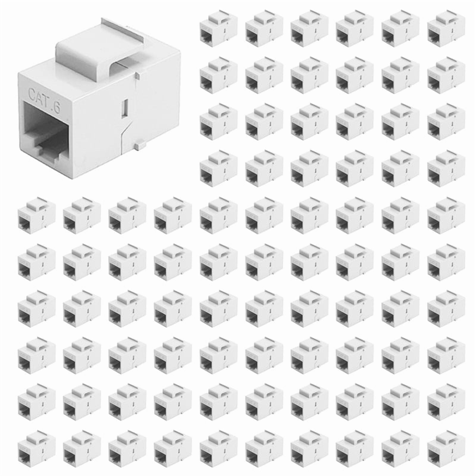 200Pcs RJ45 Connector Jack Cat6 Extension Coupler Ethernet Network LAN ...