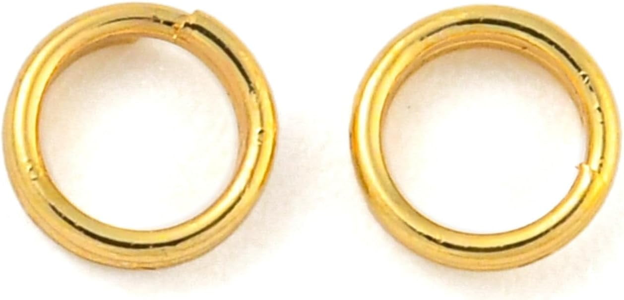 200Pcs Real 18K Gold Plated Brass Split Rings Double Loops Jump Rings ...