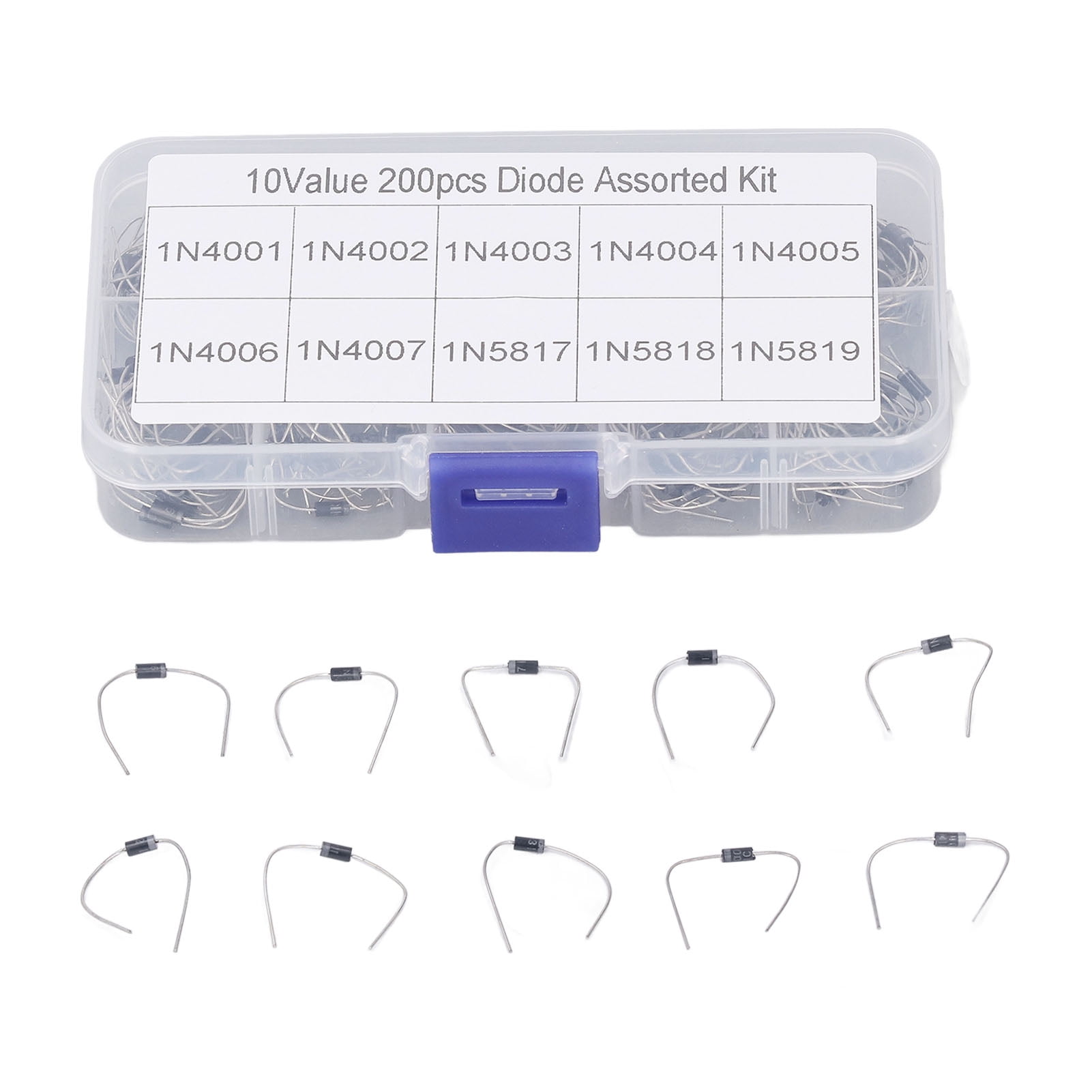 200Pcs Rectifier Diode 1N4001 to 1N4007 to 1N5819 Diode Assorted Kit ...