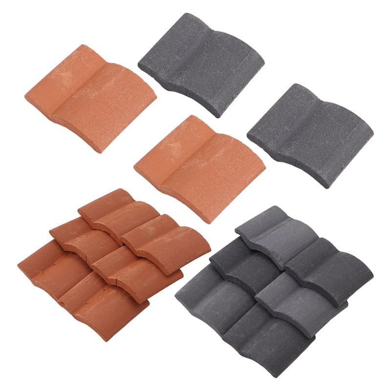 200Pcs Roof Tiles Building Set Miniature Tiles Mini Shingles Fake Tile ...