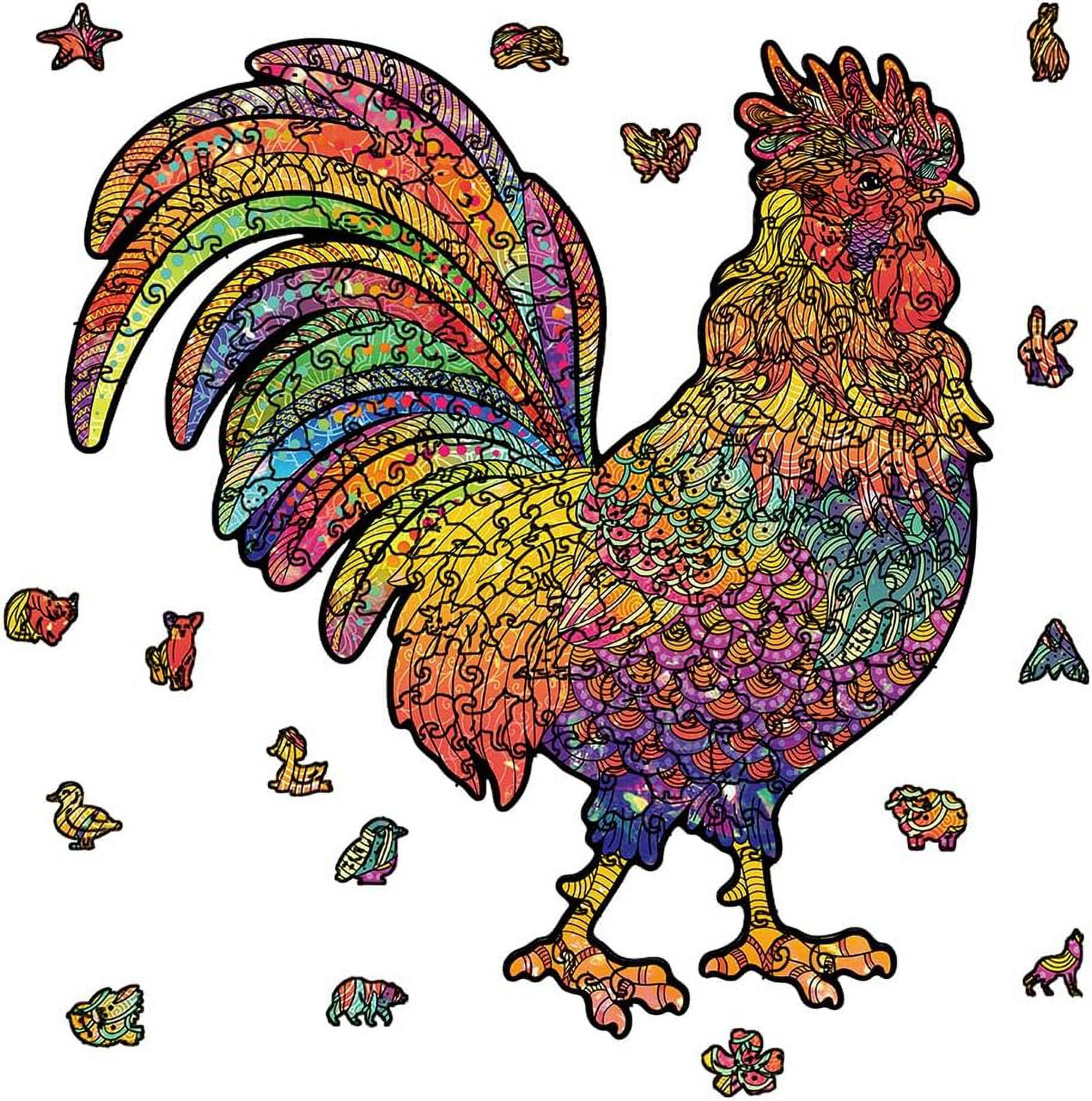 200Pcs Rooster Wooden Jigsaw Puzzles DIY - Walmart.com