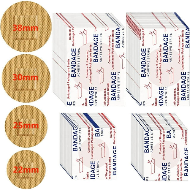 200Pcs Round-shaped Wound Bandages Adhesive Wound Patches Outdoor Wound ...