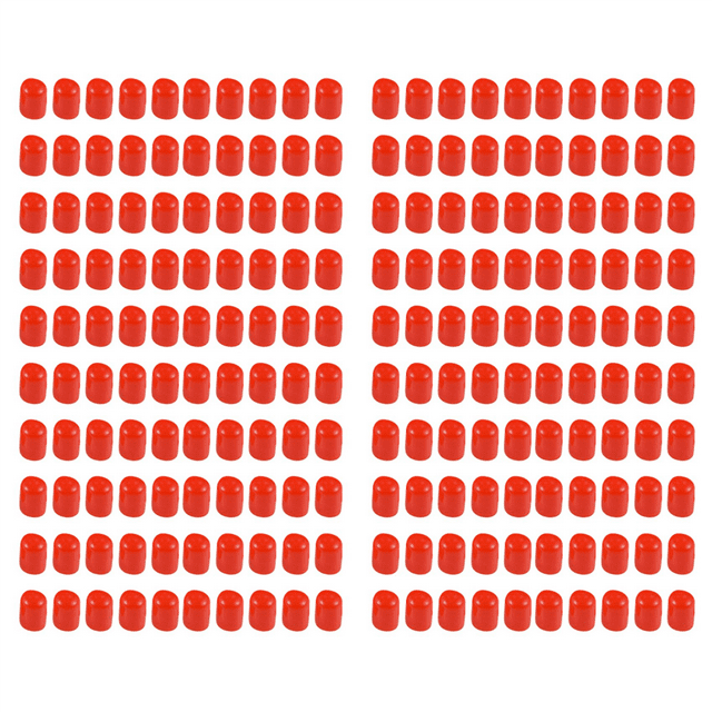 200Pcs Rubber End Caps 12mm ID PVC Round Tube Bolt Cap Cover Screw ...