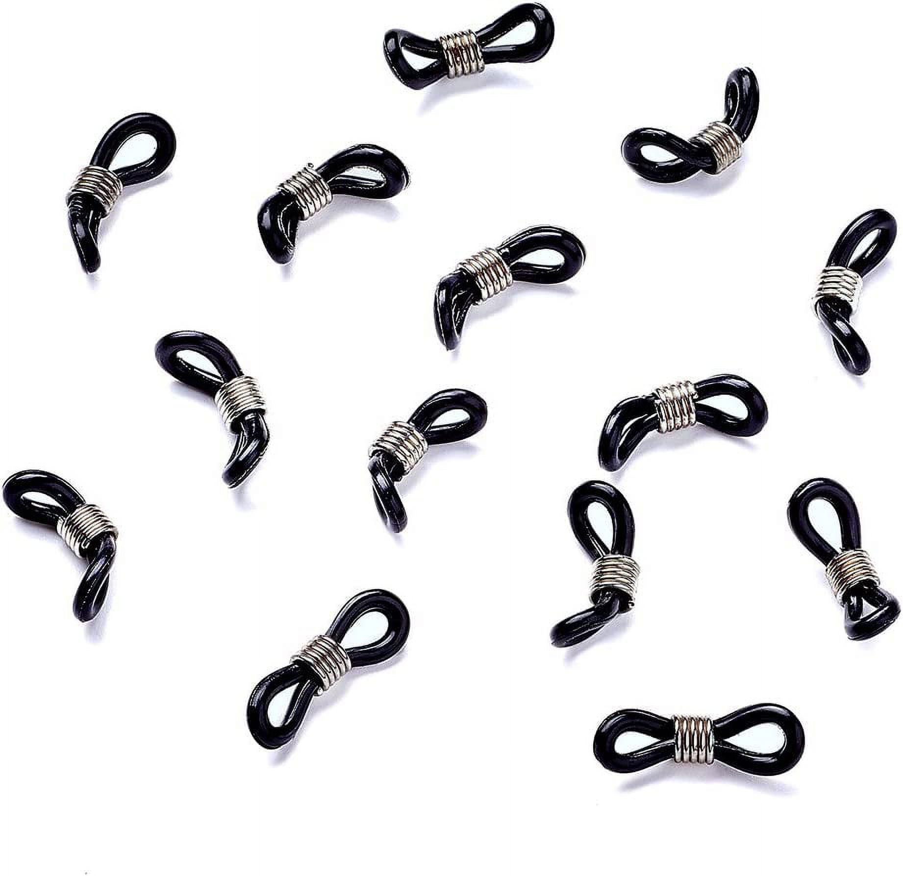 200Pcs Rubber Eyeglass Holder Ends Loops 20x5mm Adjustable Anti-Slip ...