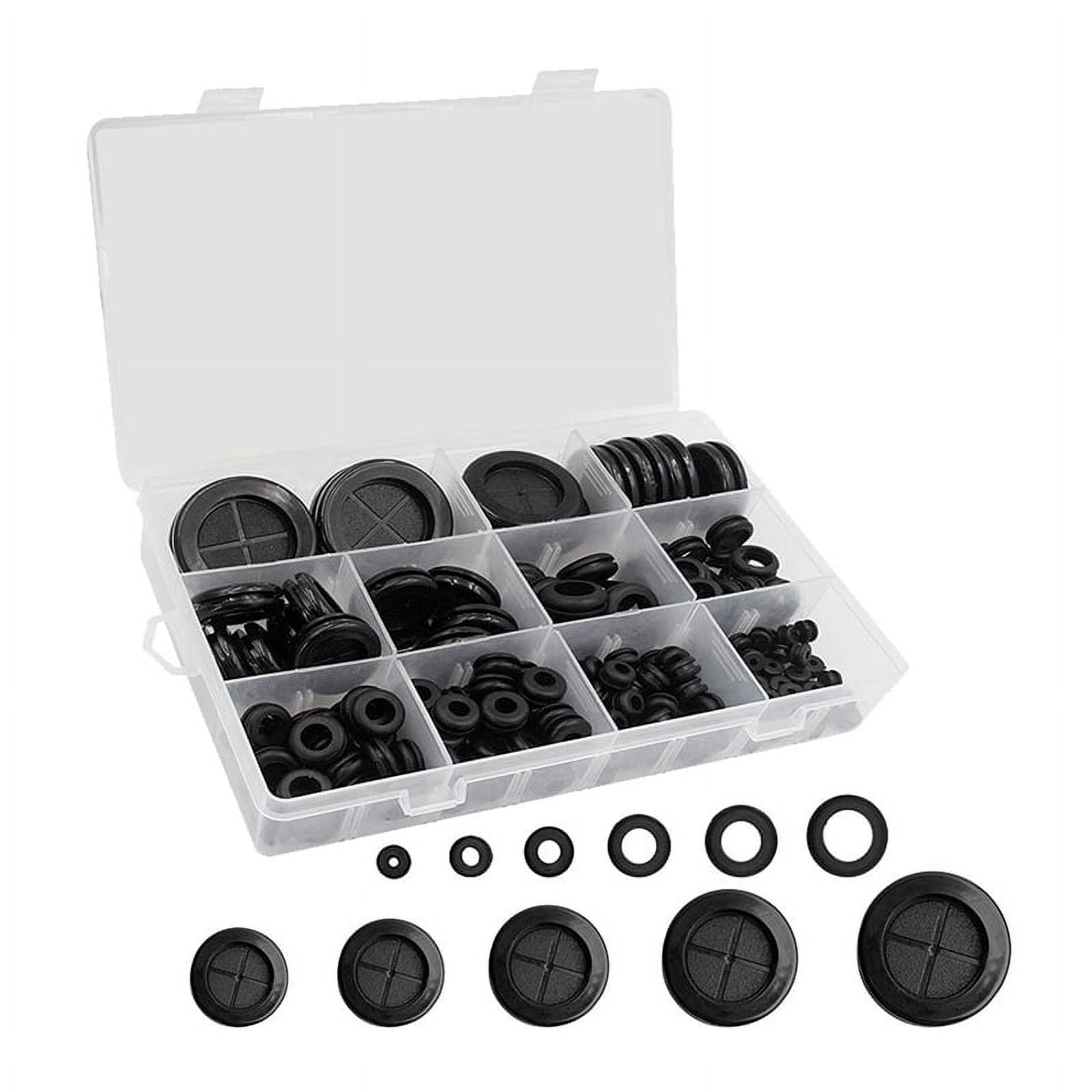 200Pcs Rubber Grommet Assortment Kit, 11 Sizes Drill Hole Firewall Hole ...