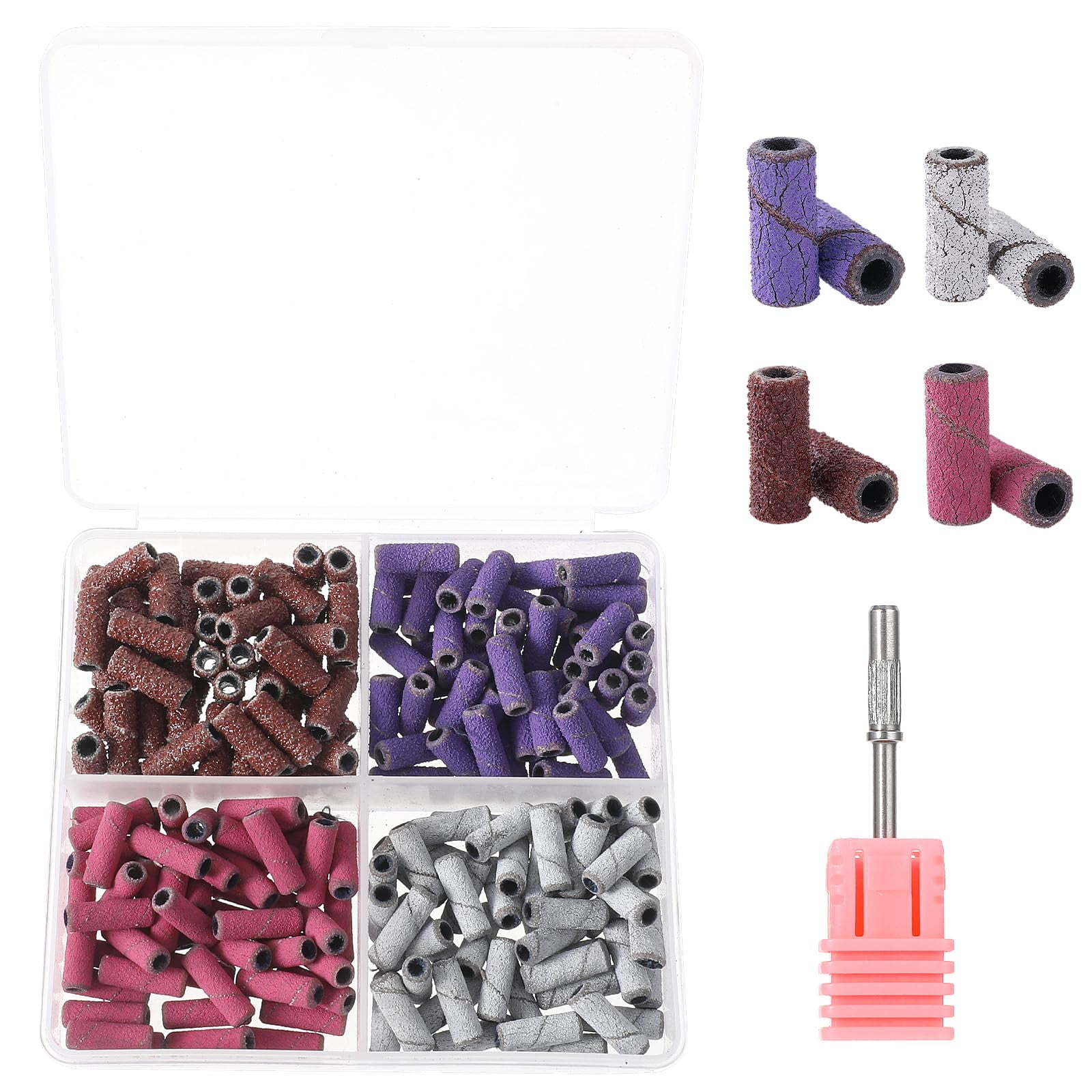 200Pcs Small Sanding Bands for Nail Drill, Mini Sanding Bands with 3 ...