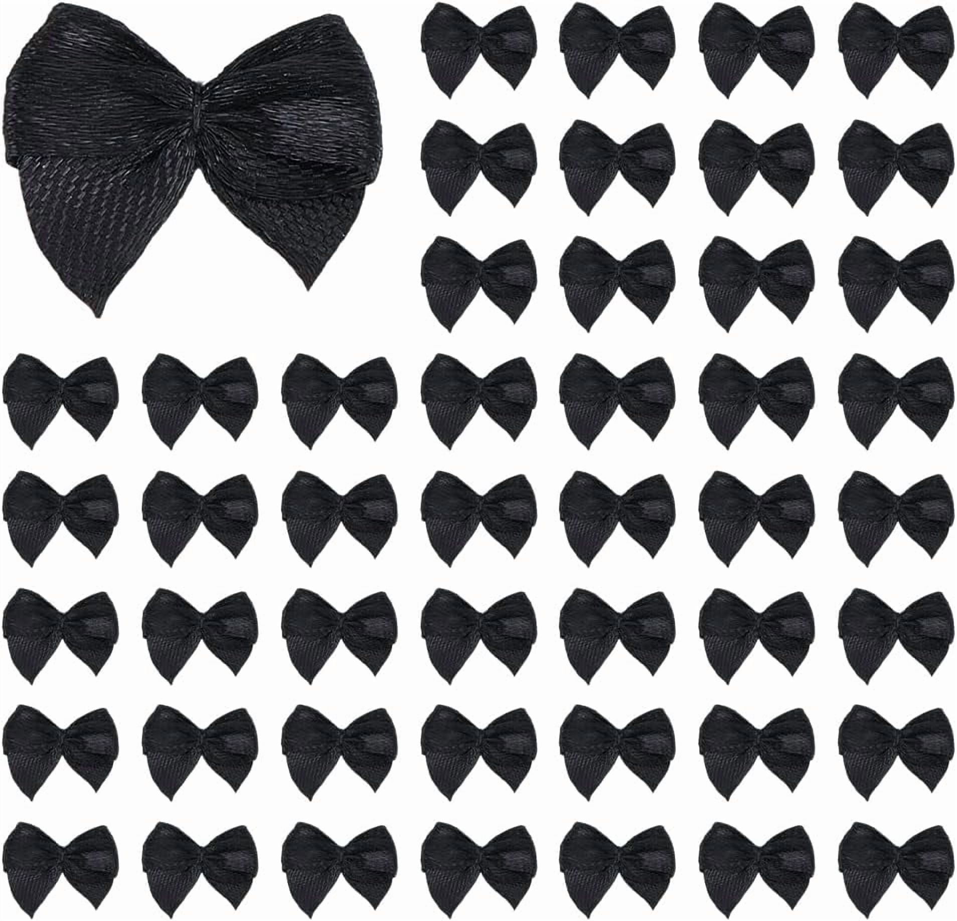 200Pcs Small Satin Ribbon Bows Decorative Tiny Bowknot Small Cute ...