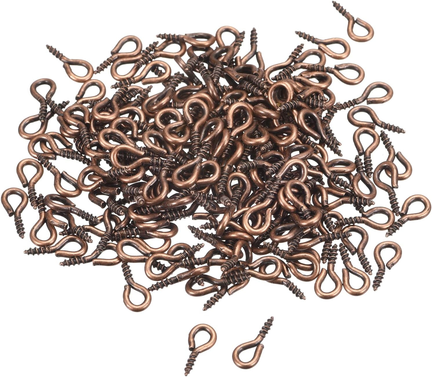 200Pcs Small Screw Eye Pins Hooks Mini Eyelets Screws Threaded, 4 ...