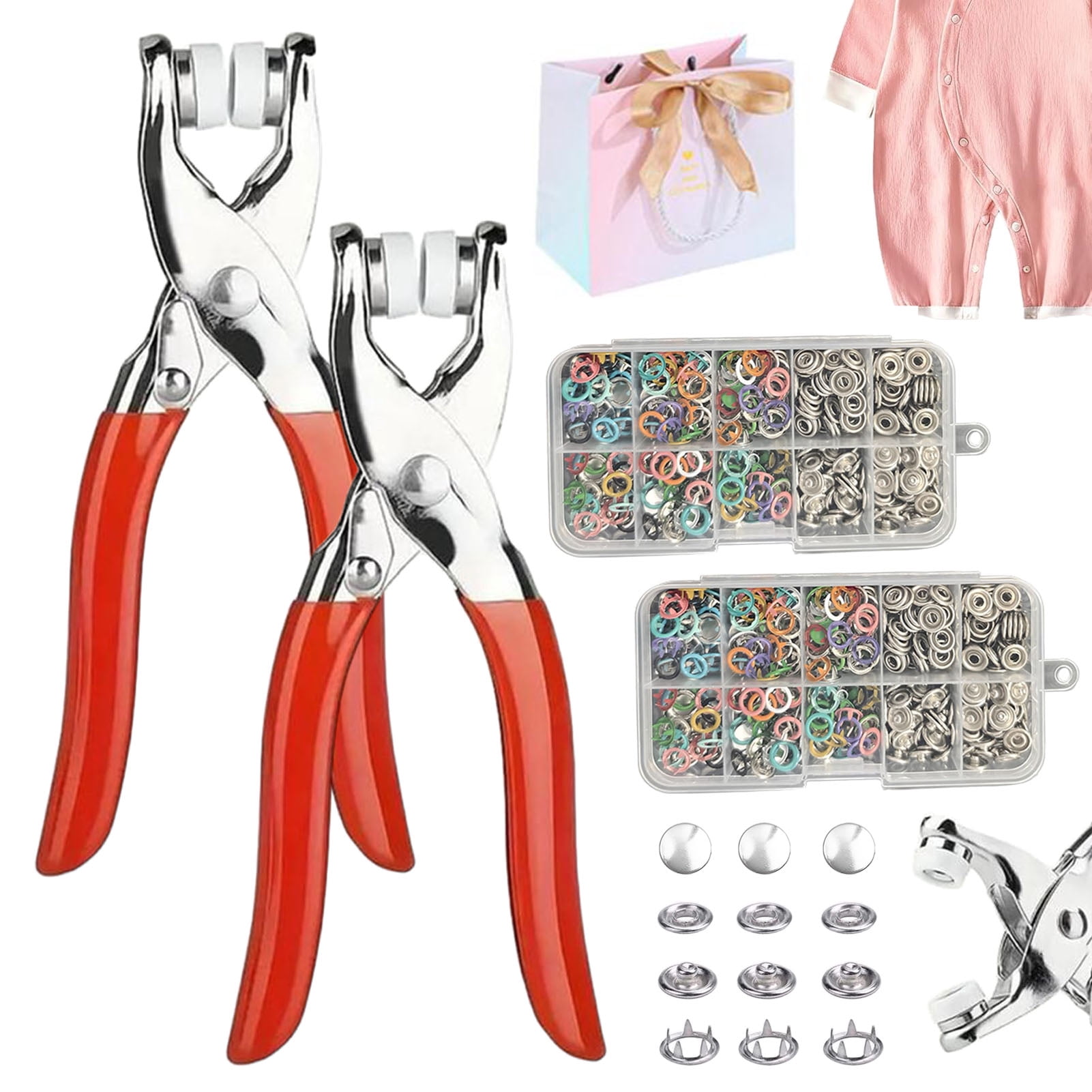 200Pcs Snap Button DIY Craft Kit - Create Custom Clothing/Accessories ...