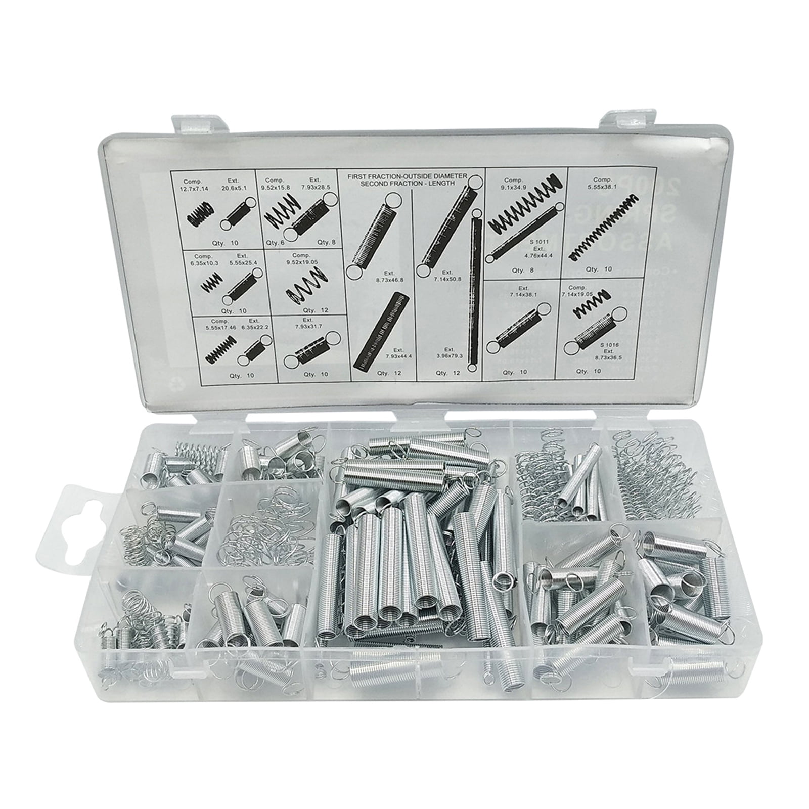 200Pcs Spring Assortment Extension and Compression Spring Include 20 ...