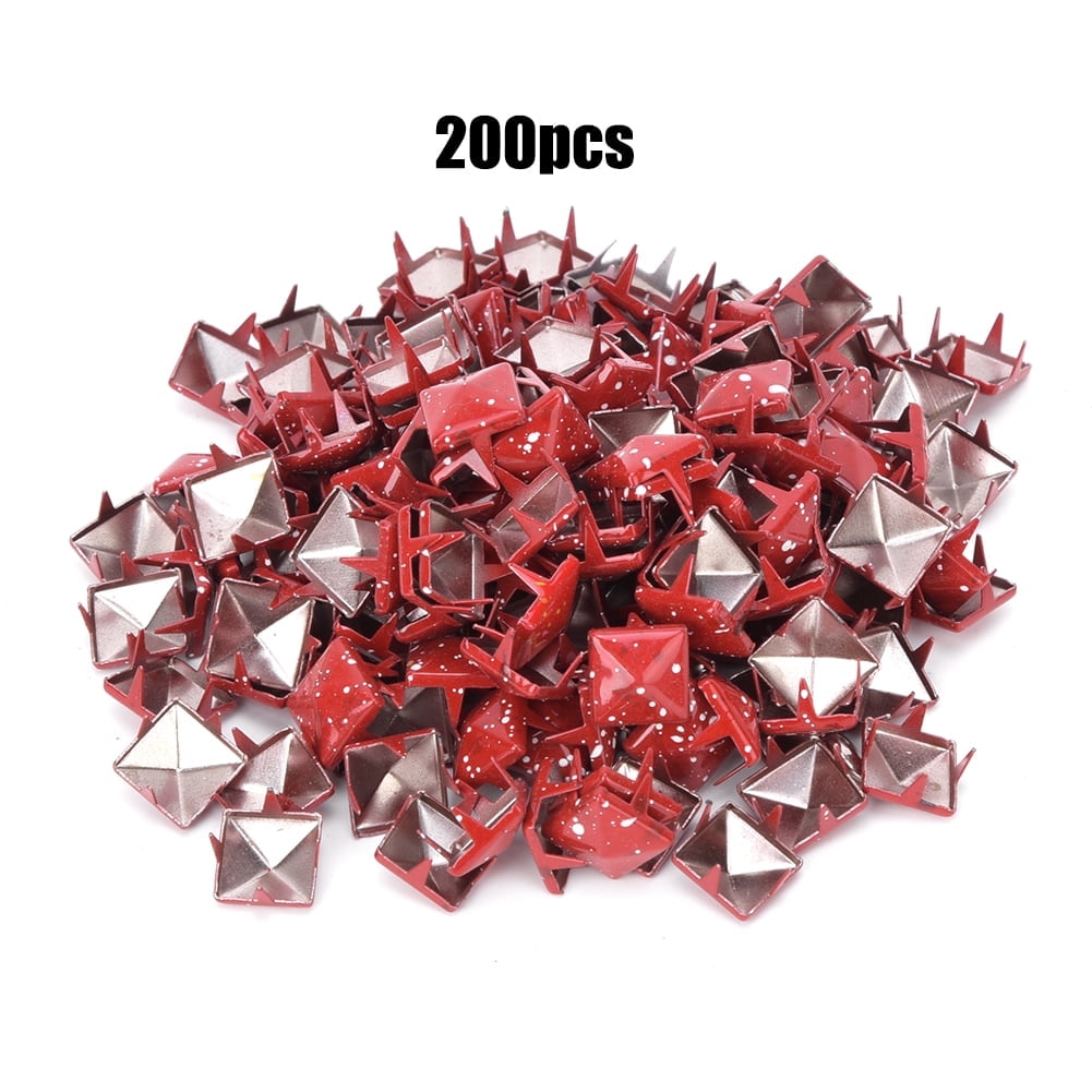 200Pcs Square Rivets Metal Stylish Four Claw Rivets Leather Craft ...