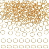 200Pcs Stainless Steel Split Jump Rings 18K Gold Plated Double Loops Jump Rings 10mm Key Rings ...