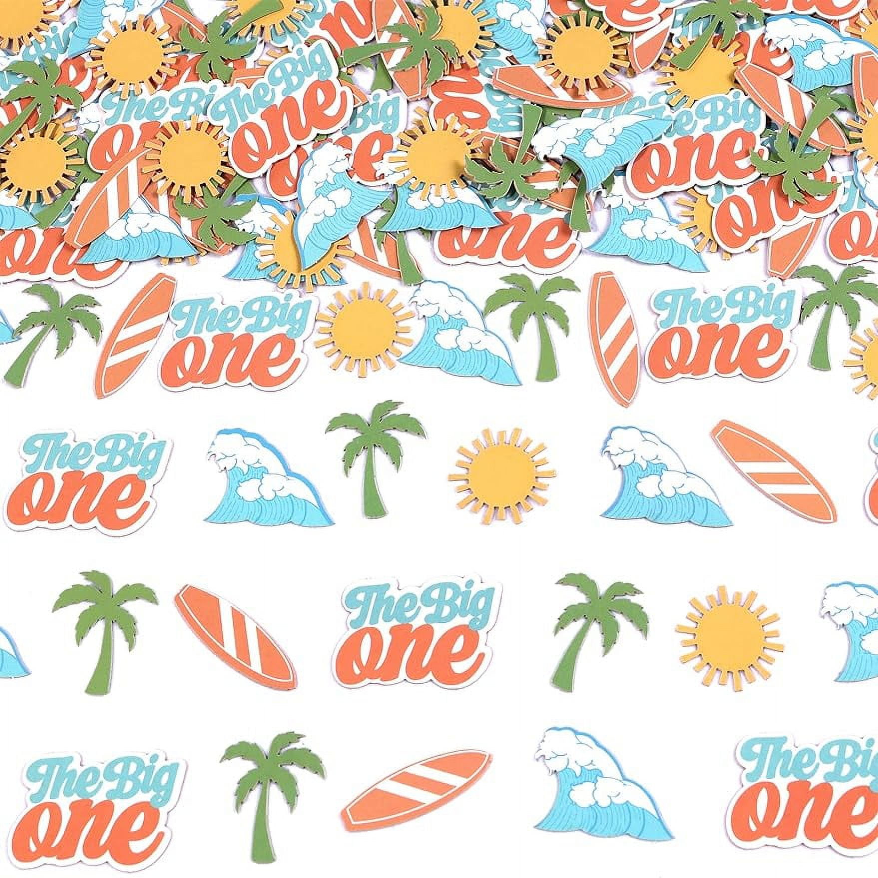 200Pcs Surfing First Birthday Confetti, The Big One Vintage Surf ...