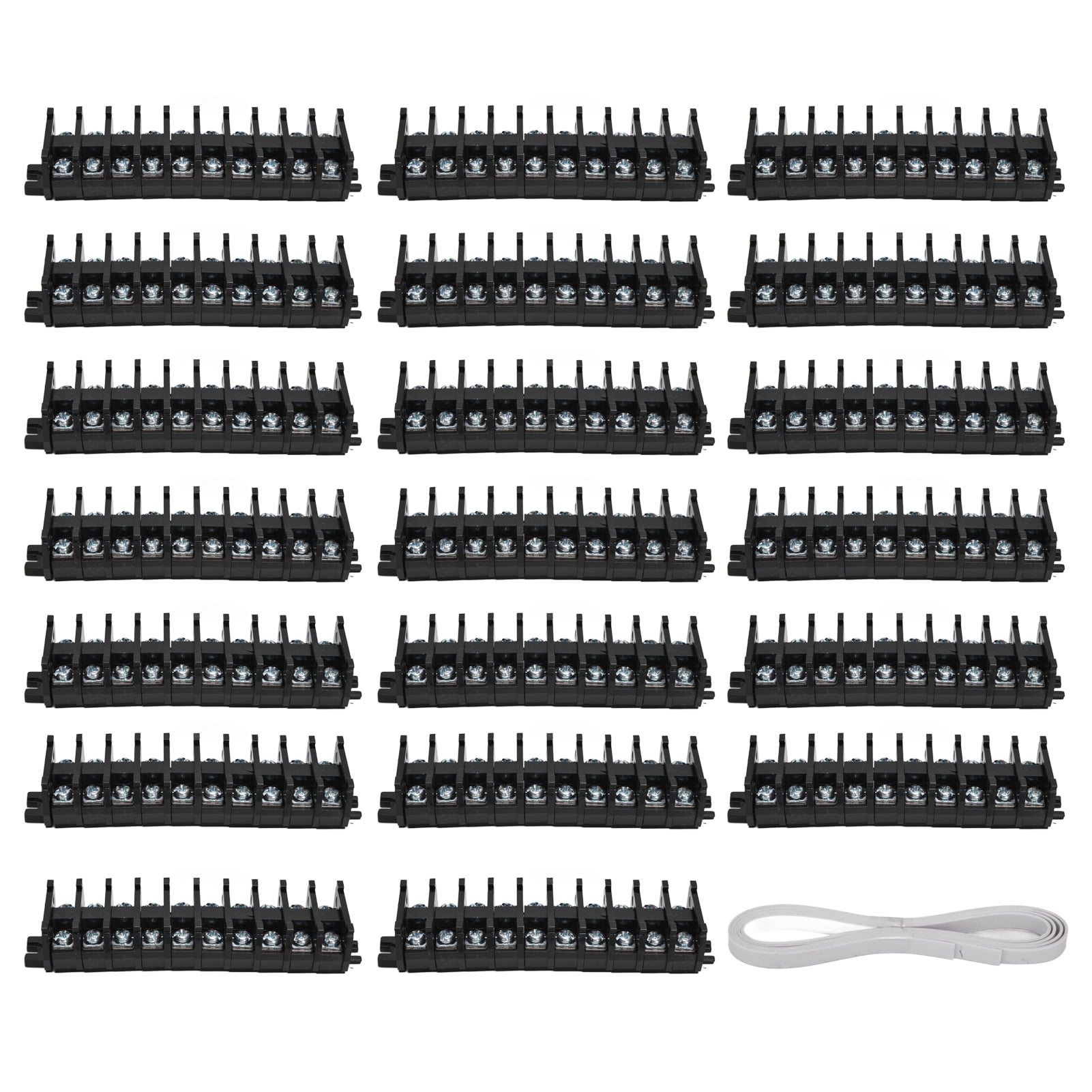 200Pcs Terminal Block DIN Rail Mount Single Layer Copper Clip ...