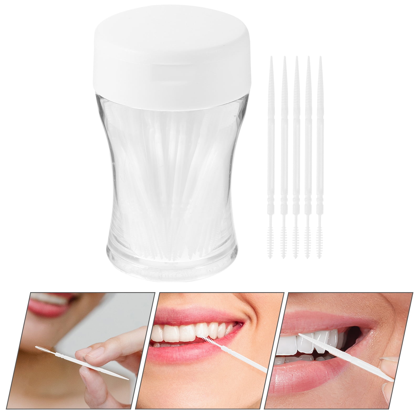 200Pcs Toothpick Double- Toothpicks Sticks Interdental Picks Brush ...