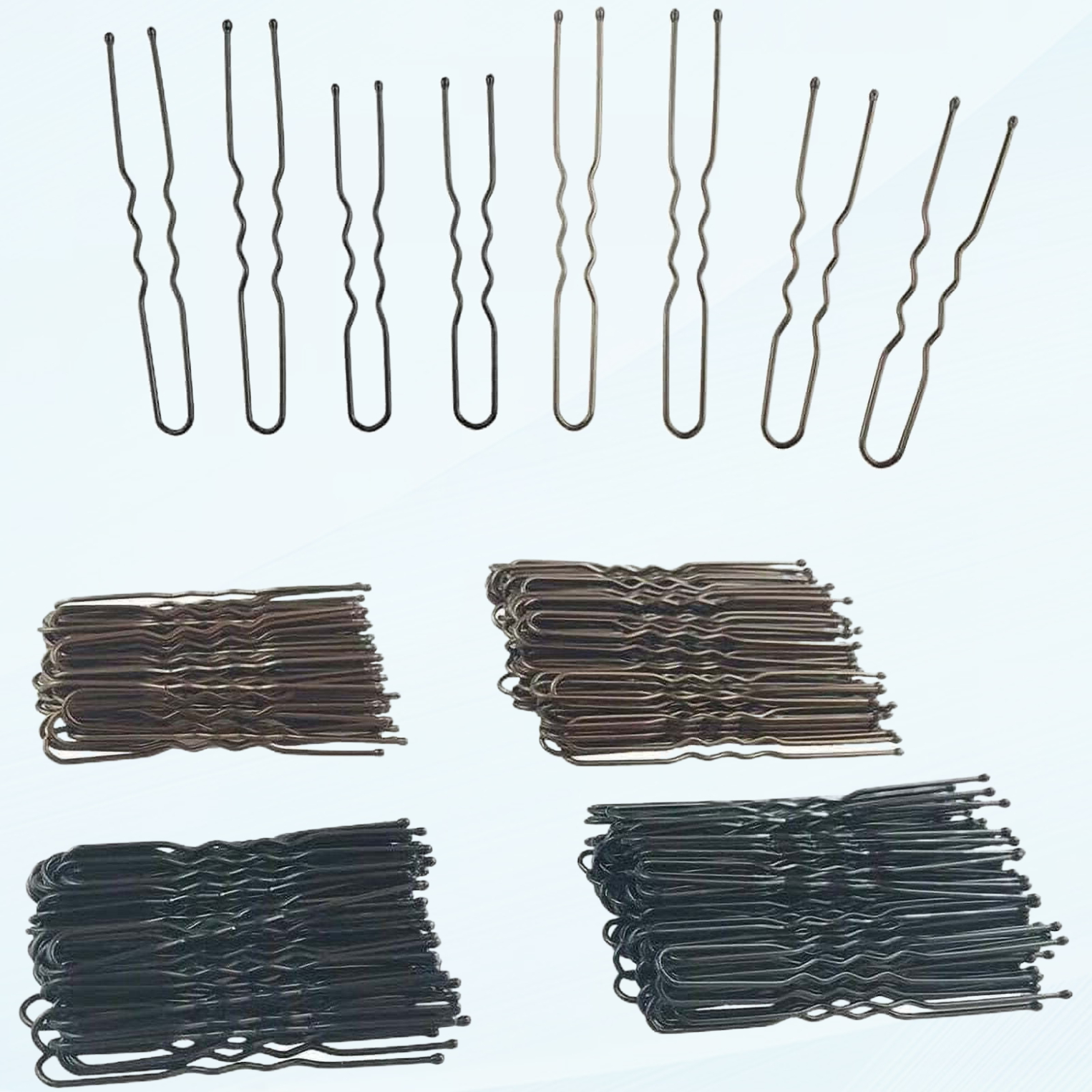 200Pcs U Shaped Hair Pins Bun Hair Pins with Storage Box by , Assorted ...