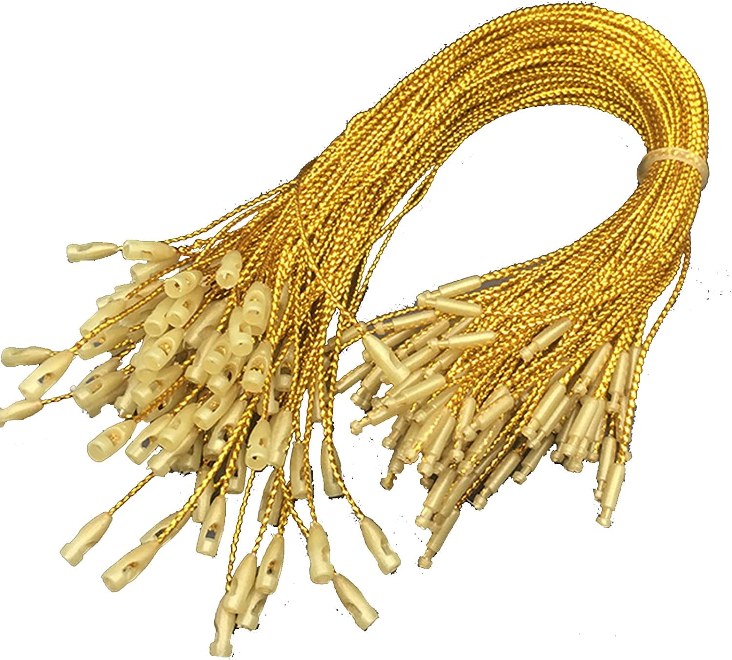 200PcsChristmas Ornaments Hanger String , Gold Ribbon Ornament Hook ...