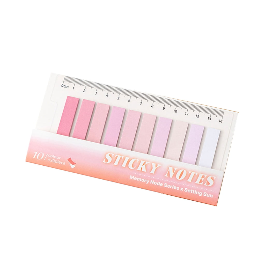 200Sheets Colored Index Label Self Adhesive Notes Page Marker Writable ...