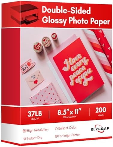 200Sheets Inkjet Glossy Brochure Paper 37LB 140gsm Bulk Package Thin ...