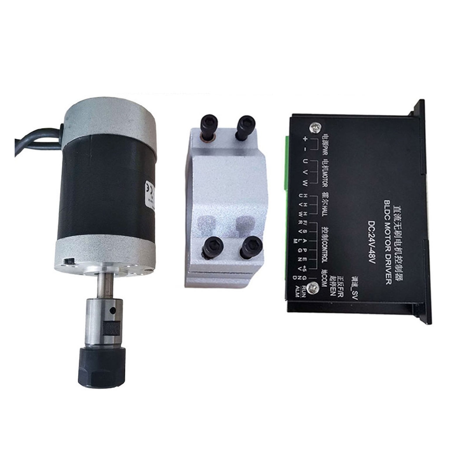 200W/0.2KW /ER16 Brushless DC Spindle Motor+55MM Clamp With Screws+20 ...