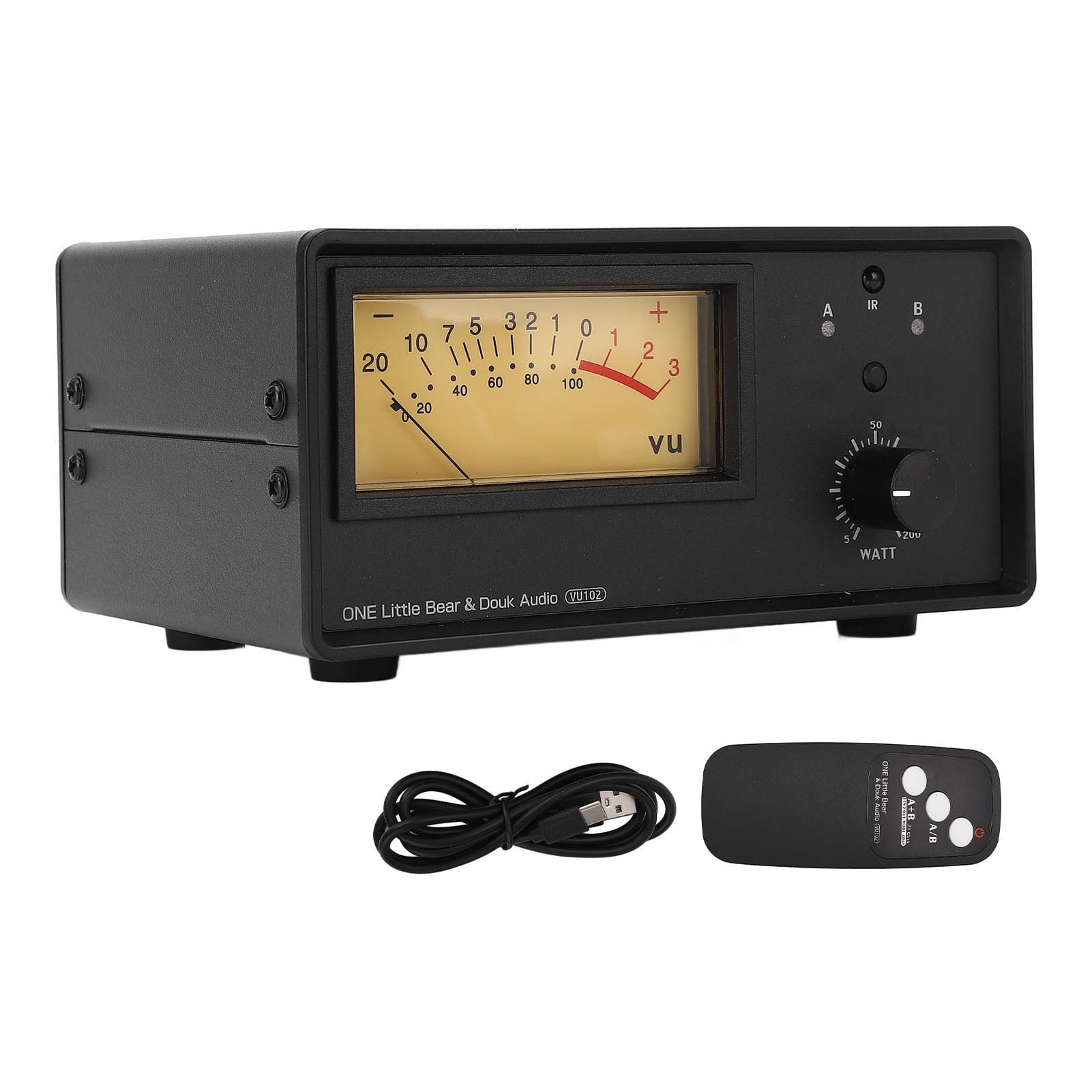 200W 2 in 1 Out 1 in 2 Out Amplifier Speaker Selector Remote Control VU ...