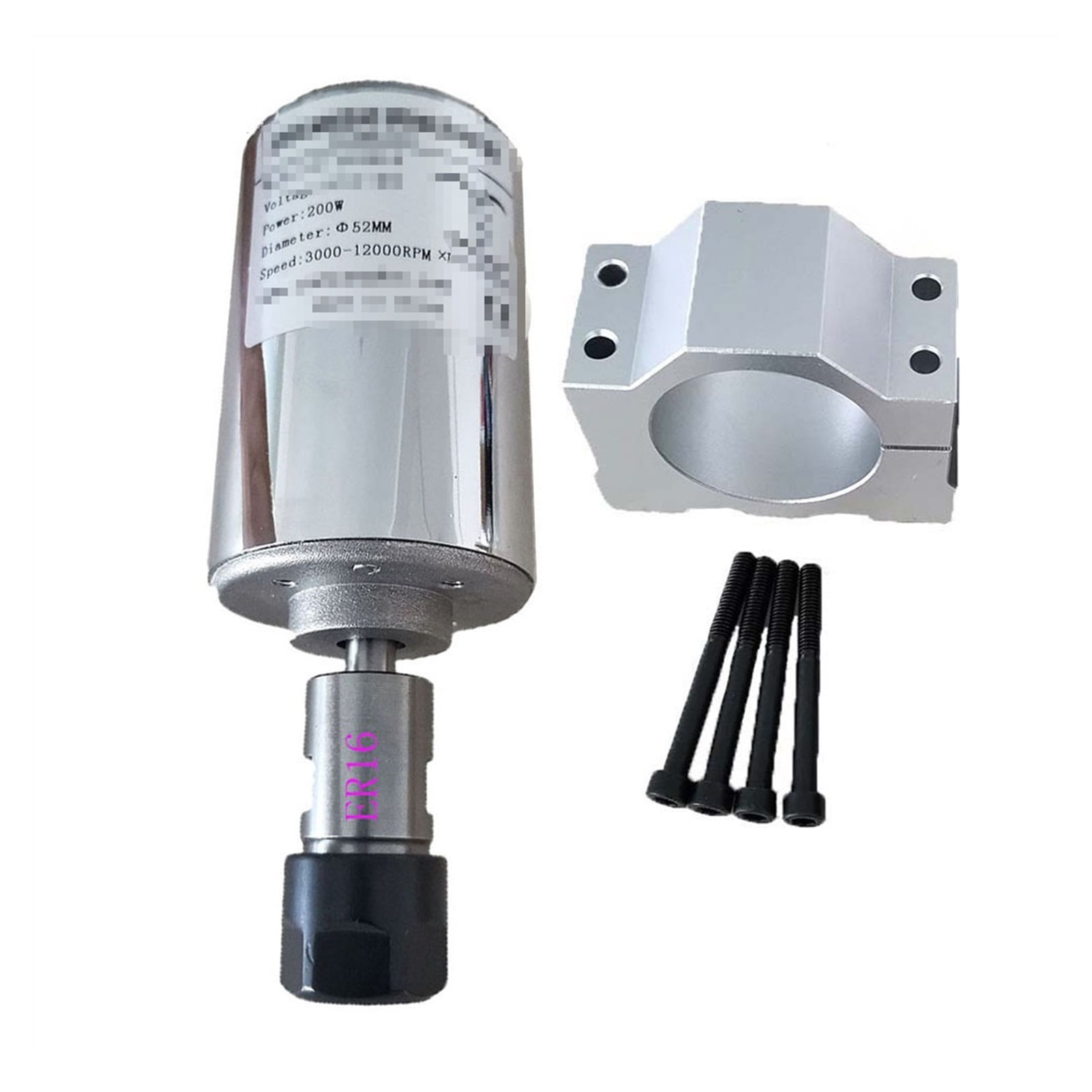 200W 300w 400w 500w Spindle Motor 48VDC ER11 ER16 Air Cooled Spindle ...