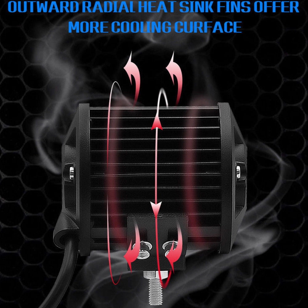 200W 4" LED Combo Work Light Bar Spotlight Off-road Driving Fog Lamp ...