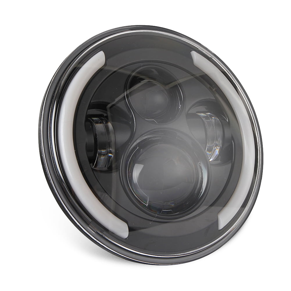 200W 7 inches LED Headlights Angle Eye Hi Lo Beam DRL for Jeep Wrangler ...