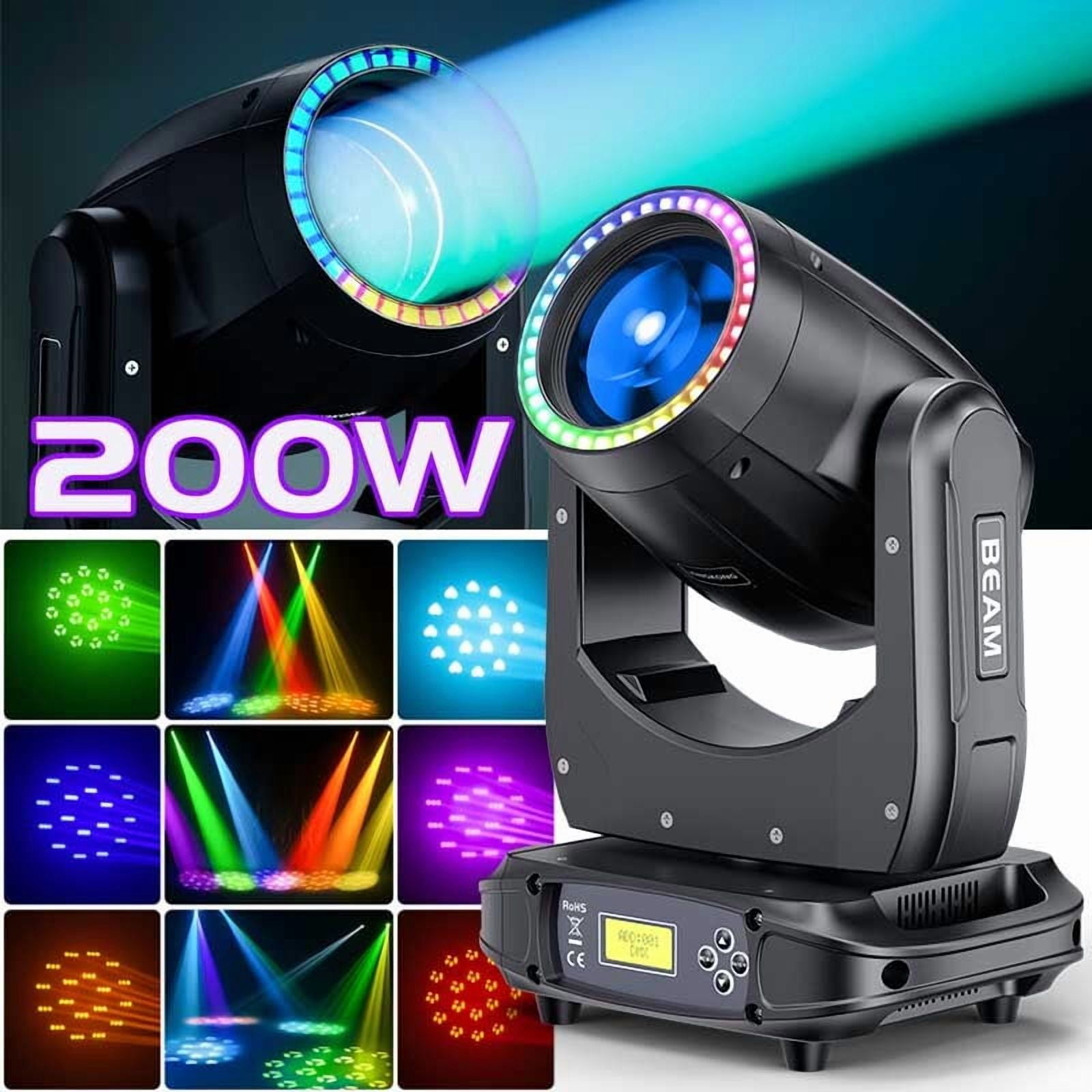 200W 8Prism Moving Head Light LED RGBW Gobo Beam Stage Lighting DJ Disco Bar DMX - Walmart.com
