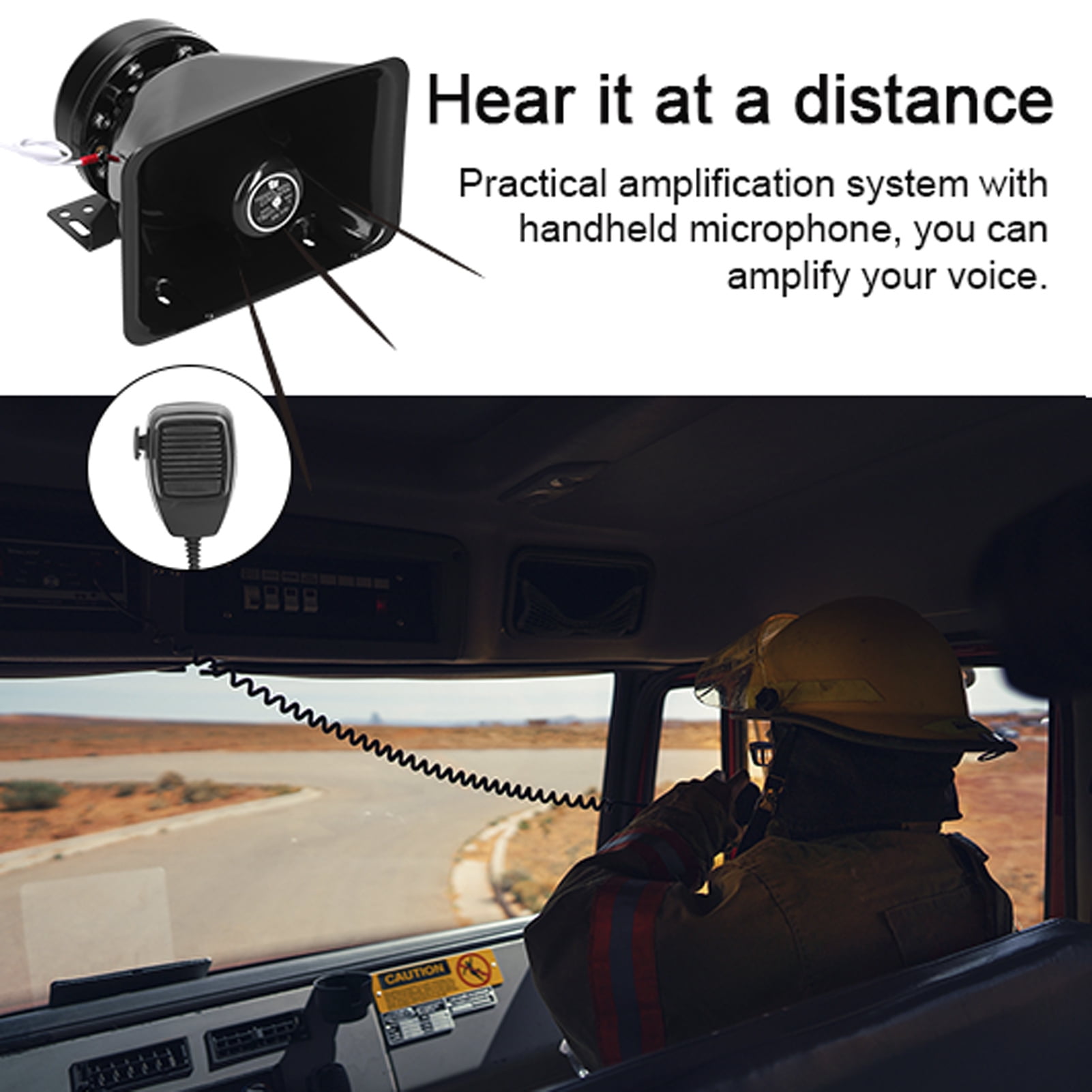 200W 9-Tone Car Loud Warning Alarm Professional Emergency Siren Horn ...