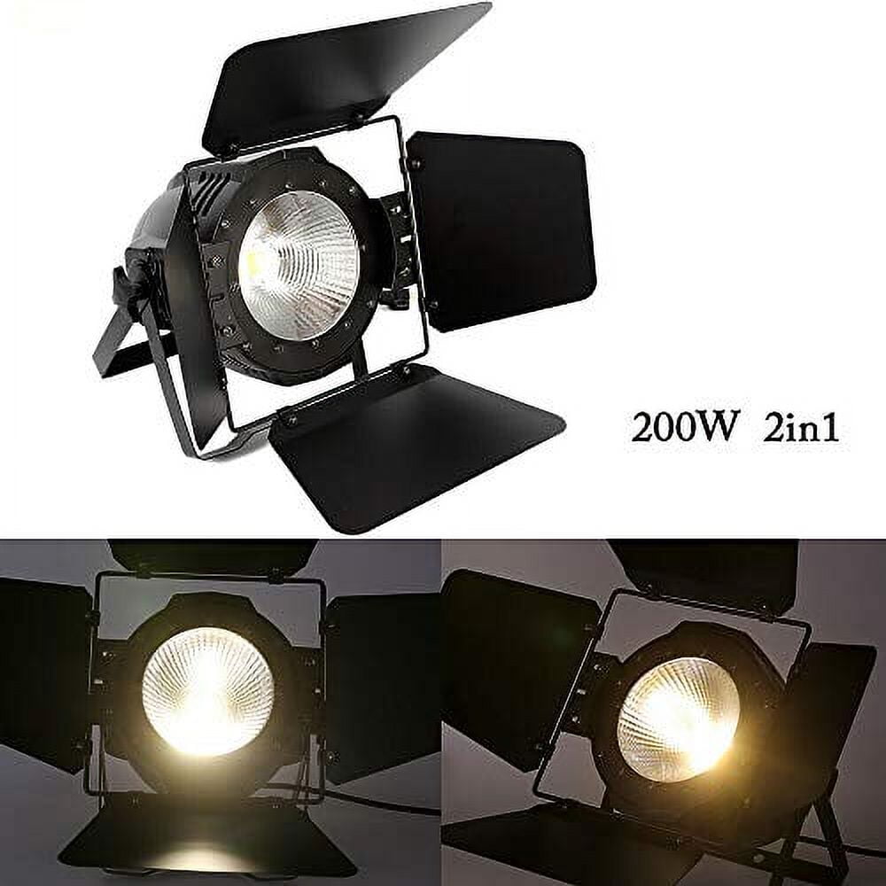 200W COB LED Stage Light with Barn Doors, DMX512 Digital Regulation ...