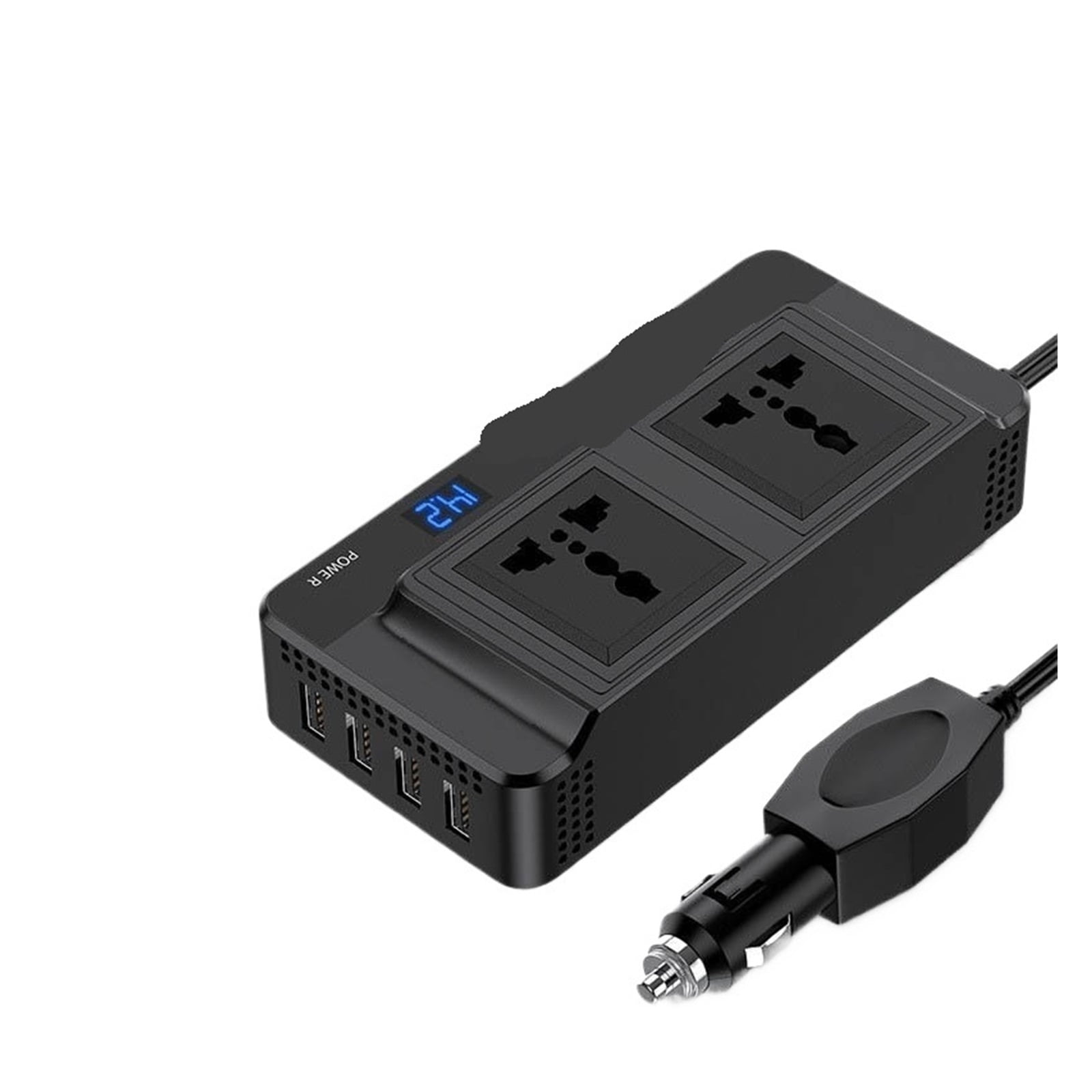 200W Car Inverter 12V to 110V 200W Four USB Ports + Dual Sockets for Vehicle/Home/RV/Truck ...