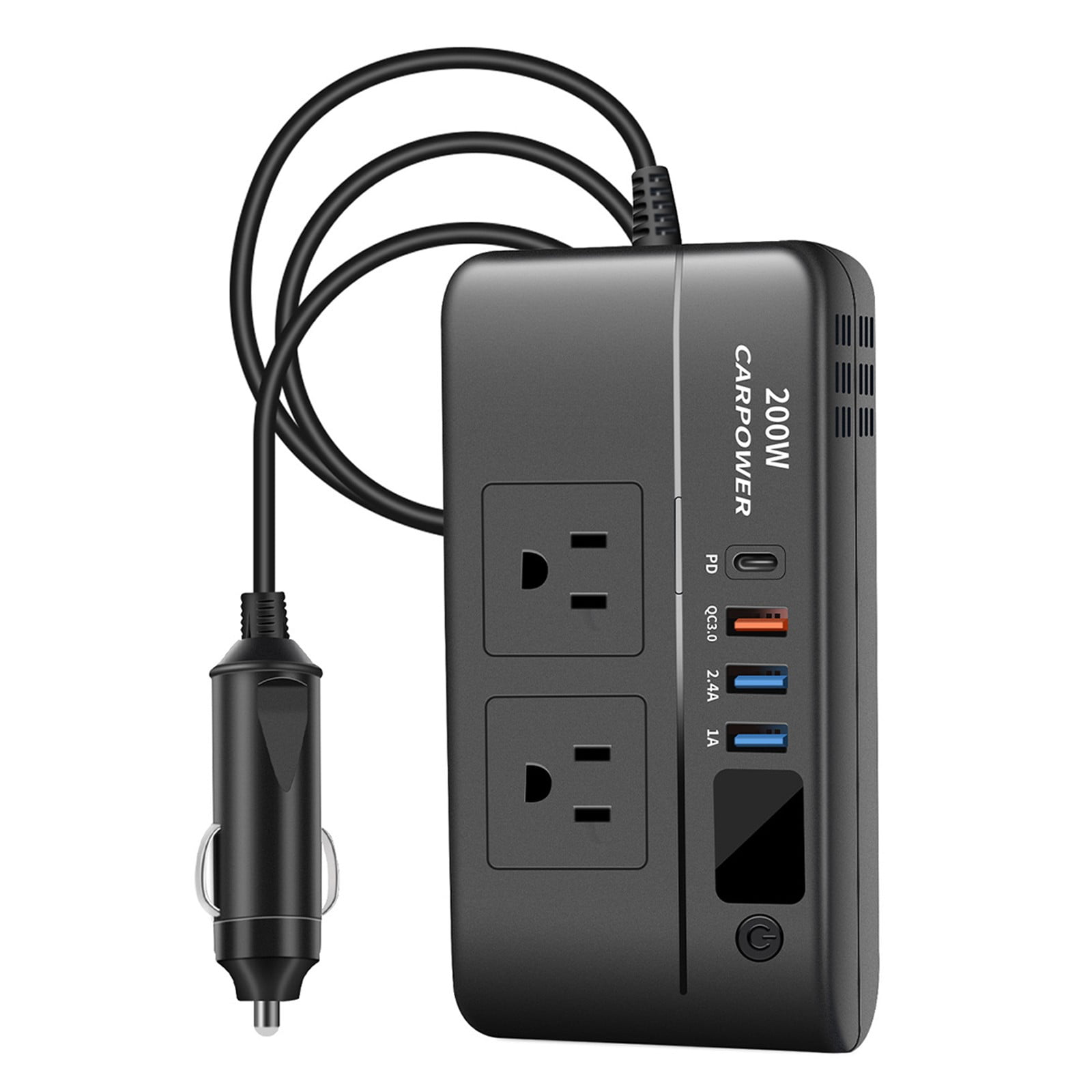 200W Car Power Device. Transforms 12V To 110V/220V AC. Has PD 18W USB C ...
